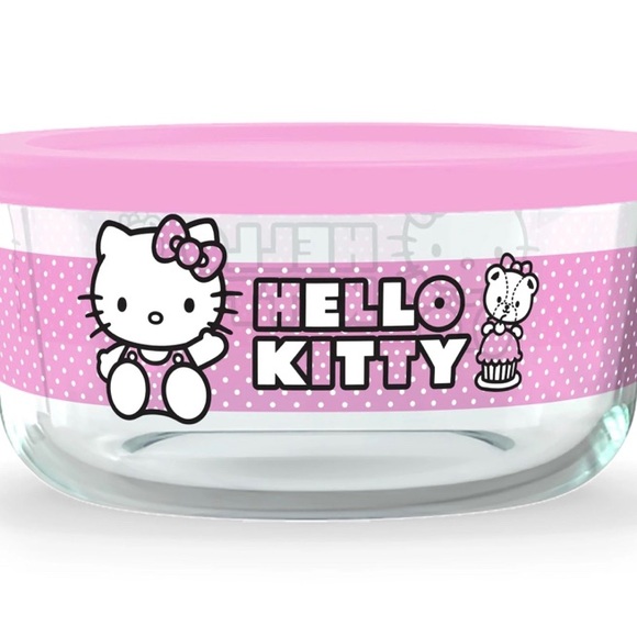 Kitchen | Pyrex Hello Kitty Sanrio Glass Storage Container New Pink New ...